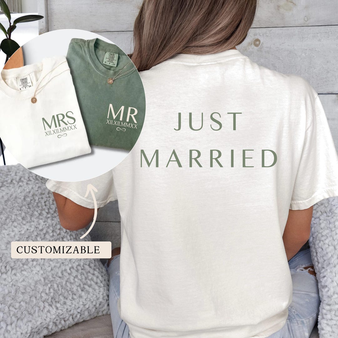 Personalized Custom Mr & Mrs T Shirts Unisex Honeymoon Shirts Matching ...