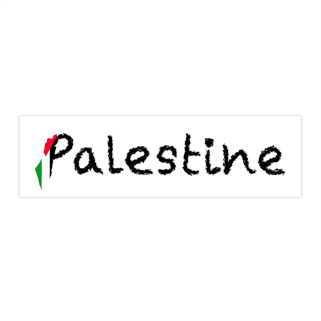 Palestine Support Bumper Sticker Political Activist Decal, Human Rights ...