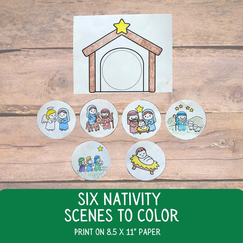 Kids Nativity Craft: Christmas Story Sequencing Activity (PDF) - Etsy