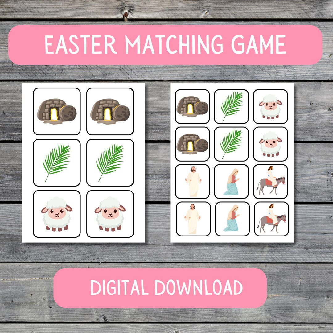 Easter Matching Game: Spring Class Activity (digital Download) - Etsy