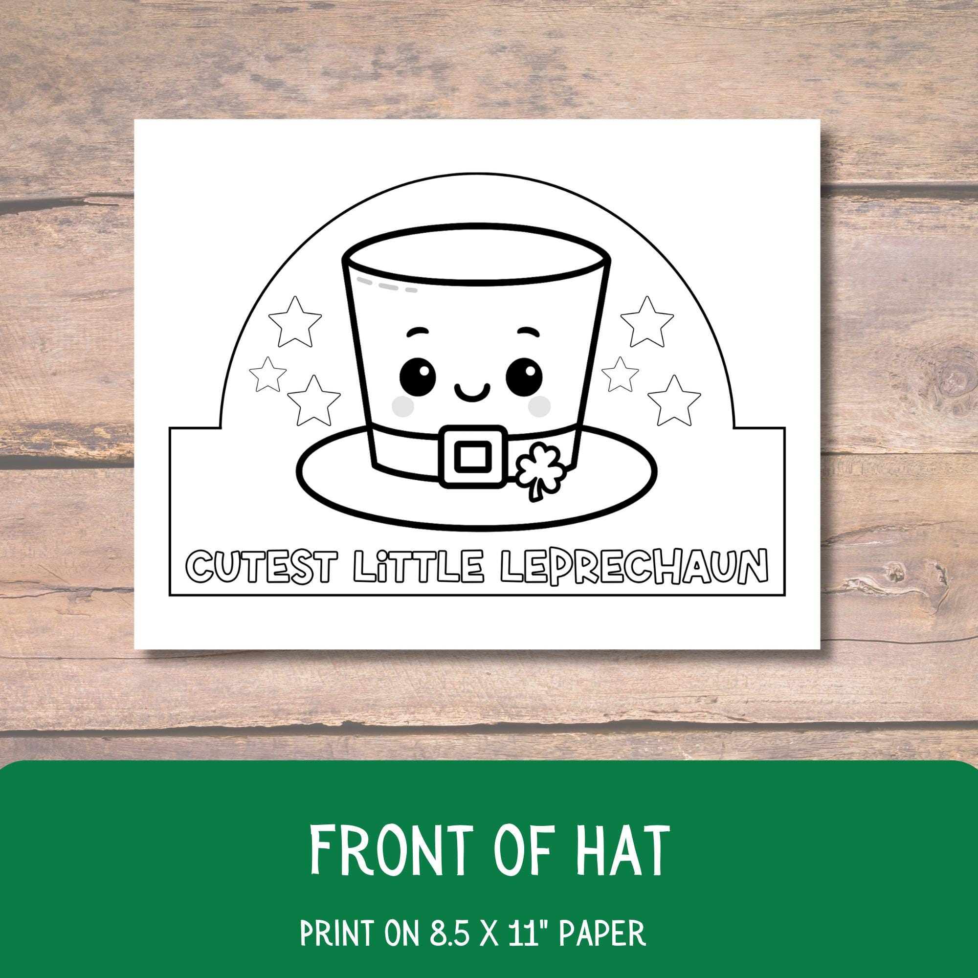 Kids St Patrick's Day Craft: Leprechaun Hat Printable (PDF) - Etsy