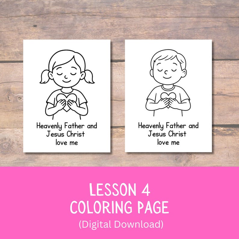 LDS Nursery Coloring Pages: Heavenly Father & Jesus Christ (instant ...