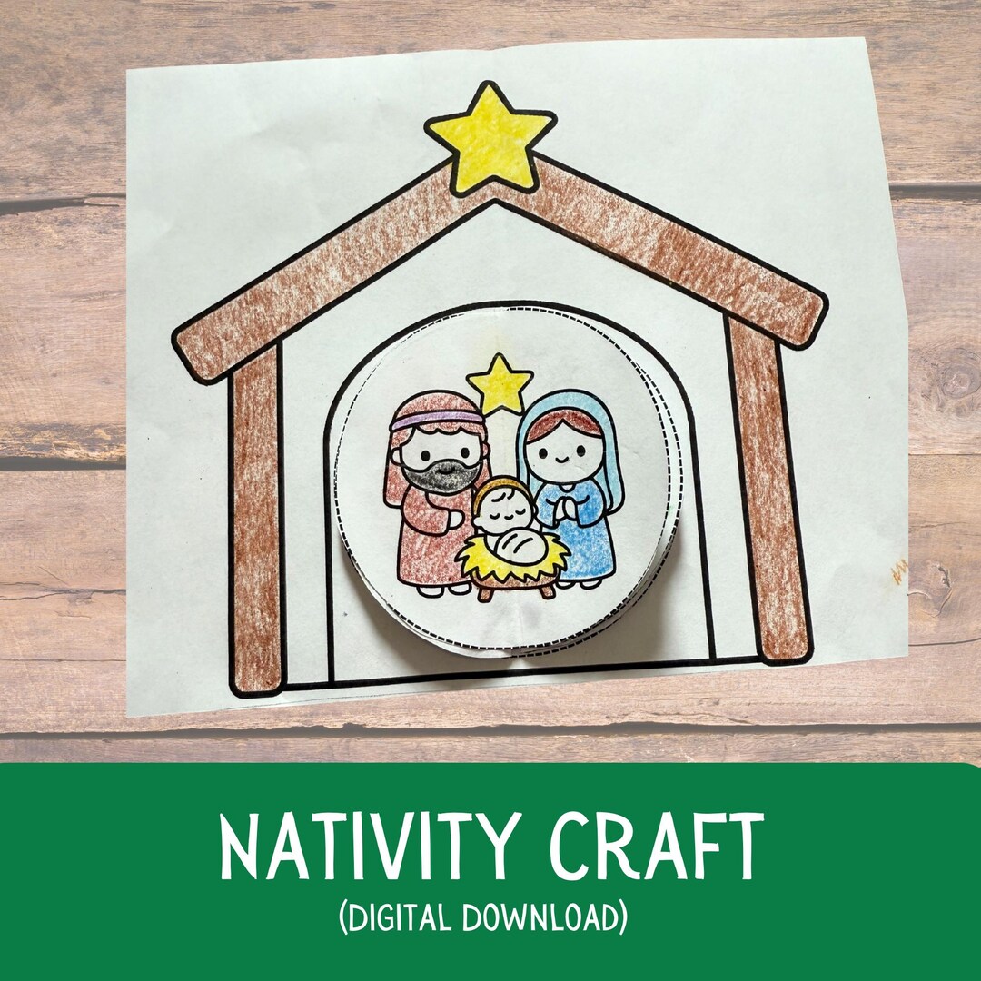 Kids Nativity Craft: Christmas Story Sequencing Activity (PDF) - Etsy