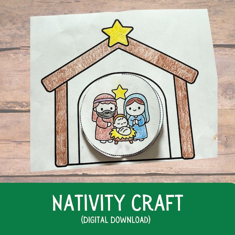 Kids Nativity Craft: Christmas Story Sequencing Activity (PDF) - Etsy