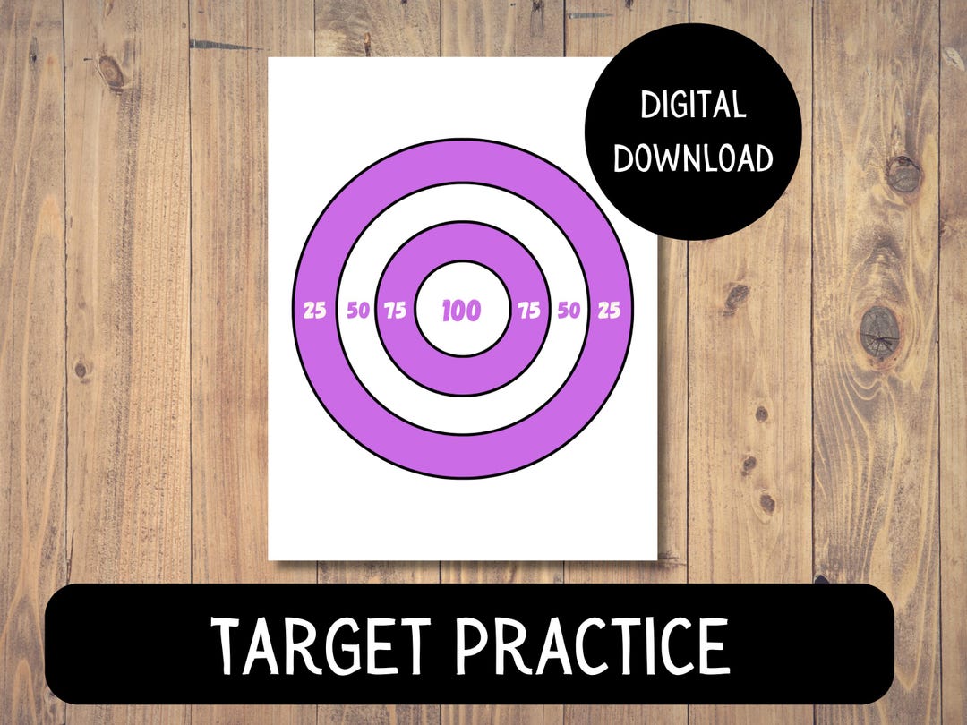 Blank Colored Target Practice: Printable Review Game (PDF File) - Etsy
