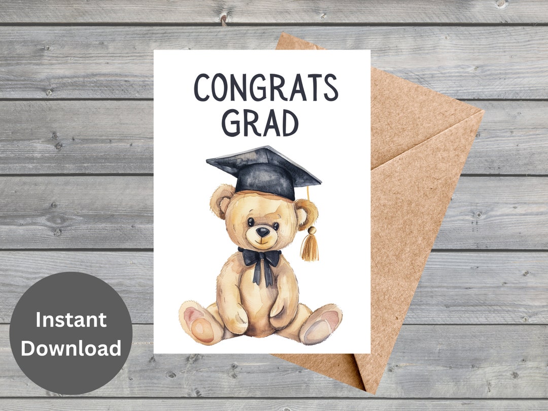 Printable Graduation Card for All Occasions, Card Size 5 X 7, Cute ...
