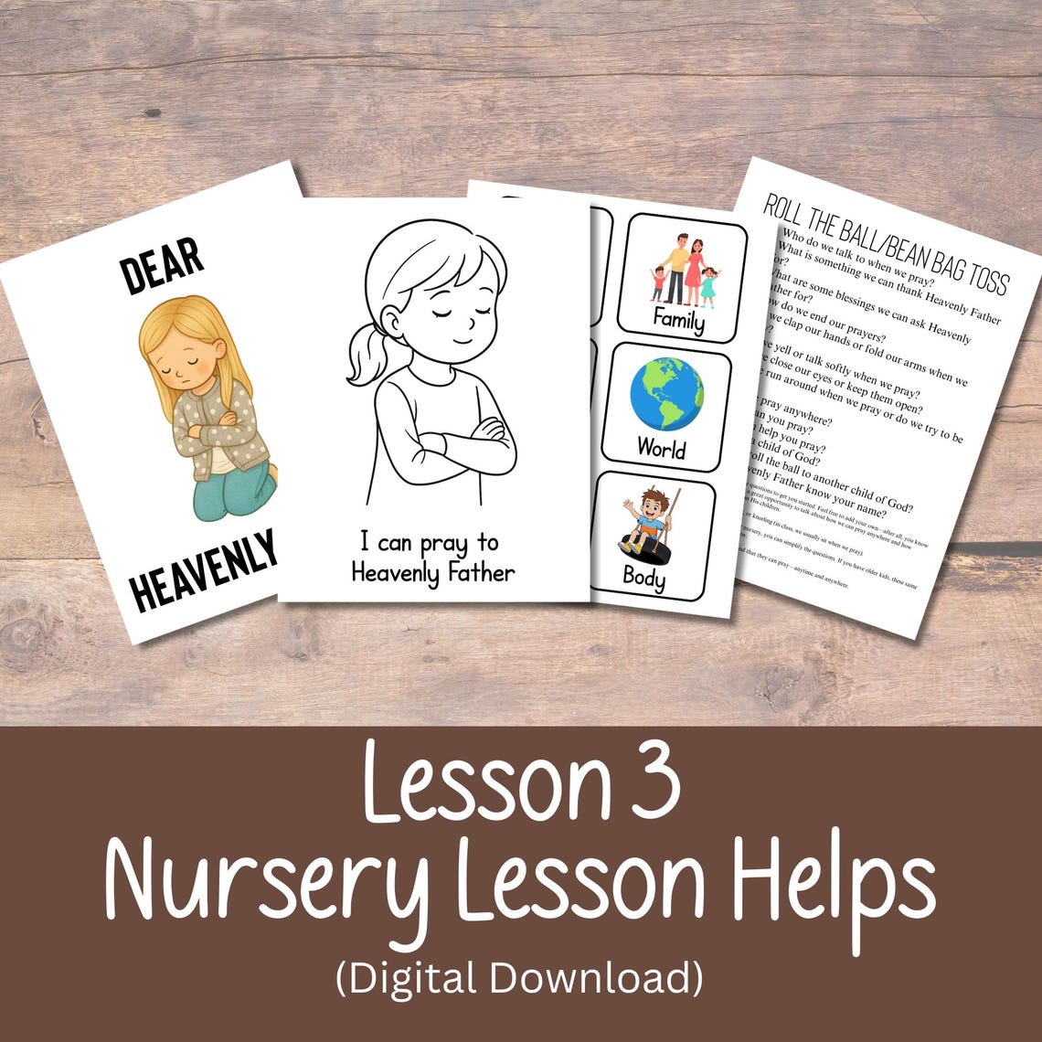 LDS Nursery Lesson 3: I Can Pray to Heavenly Father Lesson Helps (PDF ...