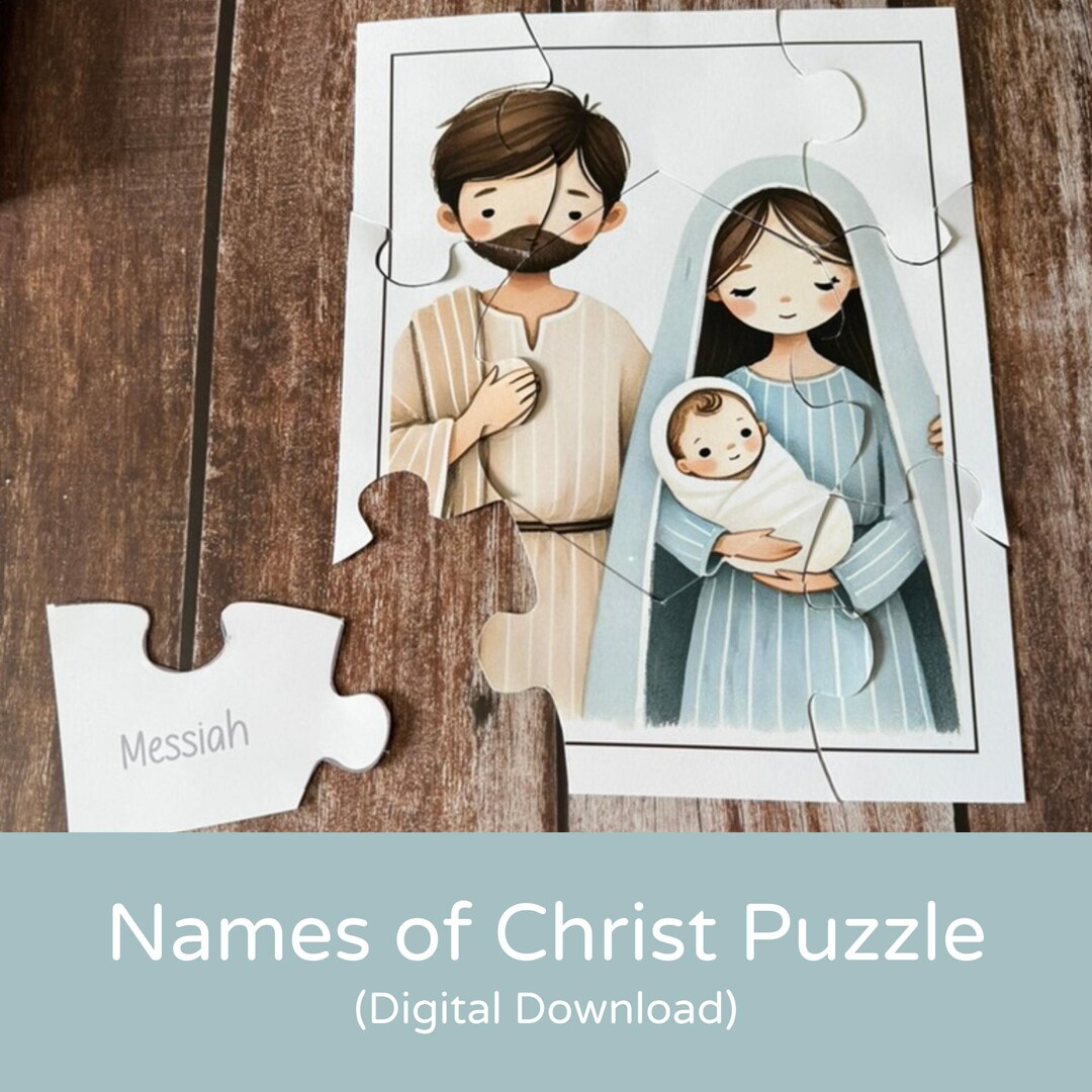 Names of Christ Puzzle: Christian Nativity Activity (digital Download ...