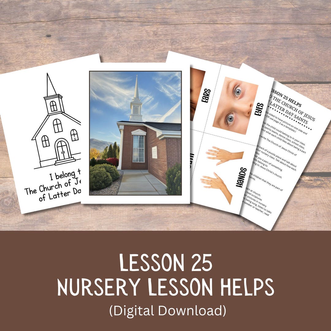 LDS Nursery Lesson 25 Activities: Church of Jesus Christ (digital ...