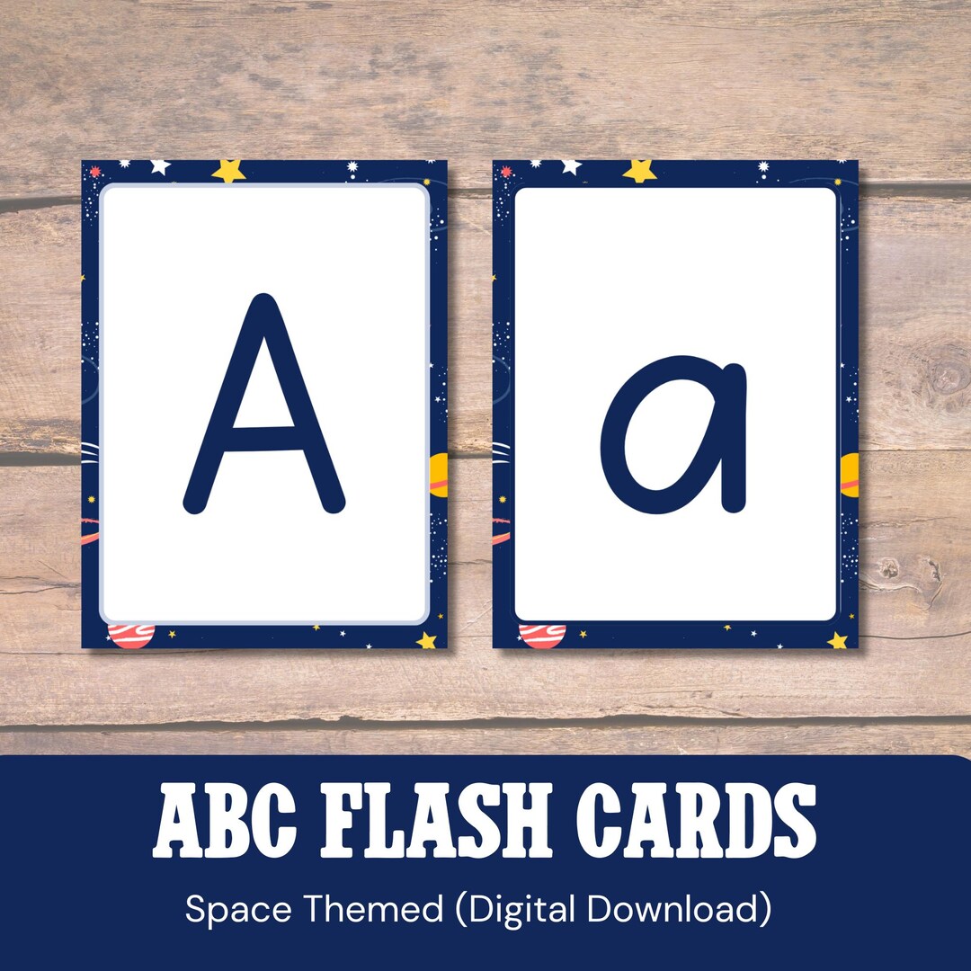 Space ABC Flashcards (PDF File) Kindergarten, Preschool, Homeschool - Etsy