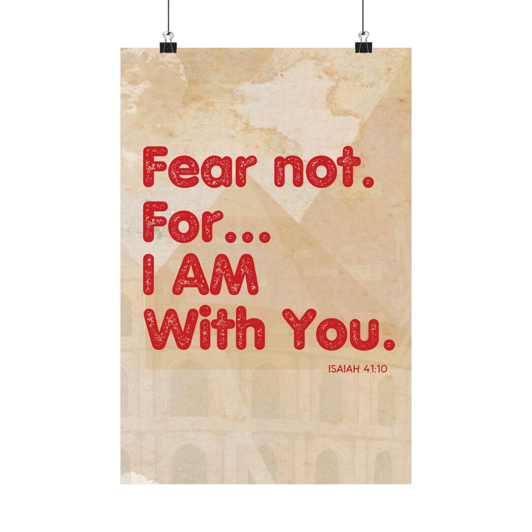 Fear Not Art Poster Christian Wall Art Church Office Artwork Church ...