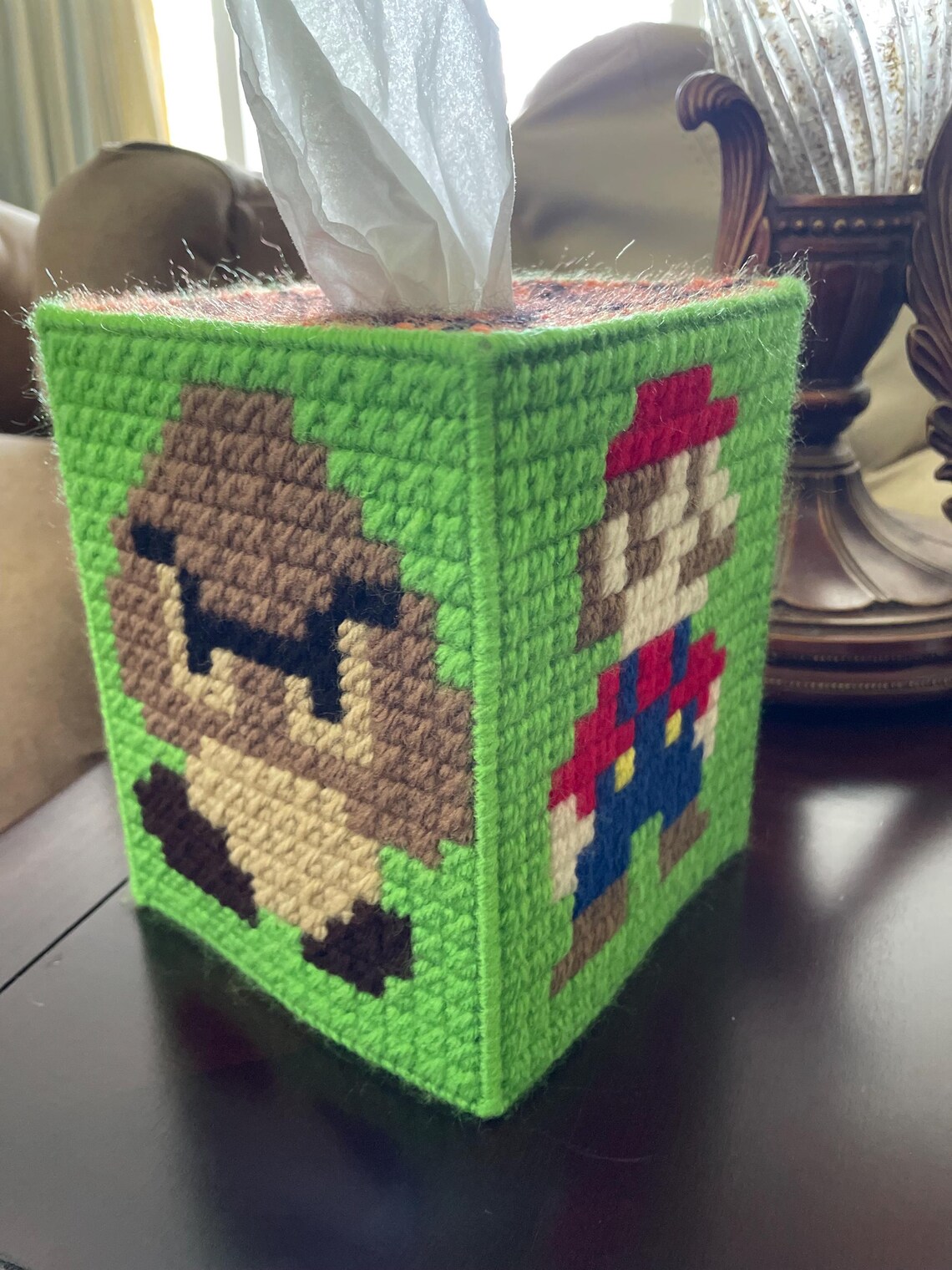 Handmade Super Mario Brothers Inspired Tissue Box Cover, Gaming Decor ...