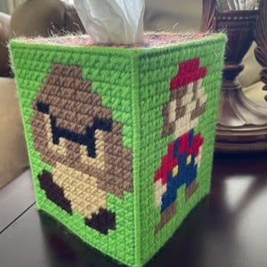 Handmade Super Mario Brothers Inspired Tissue Box Cover, Gaming Decor ...