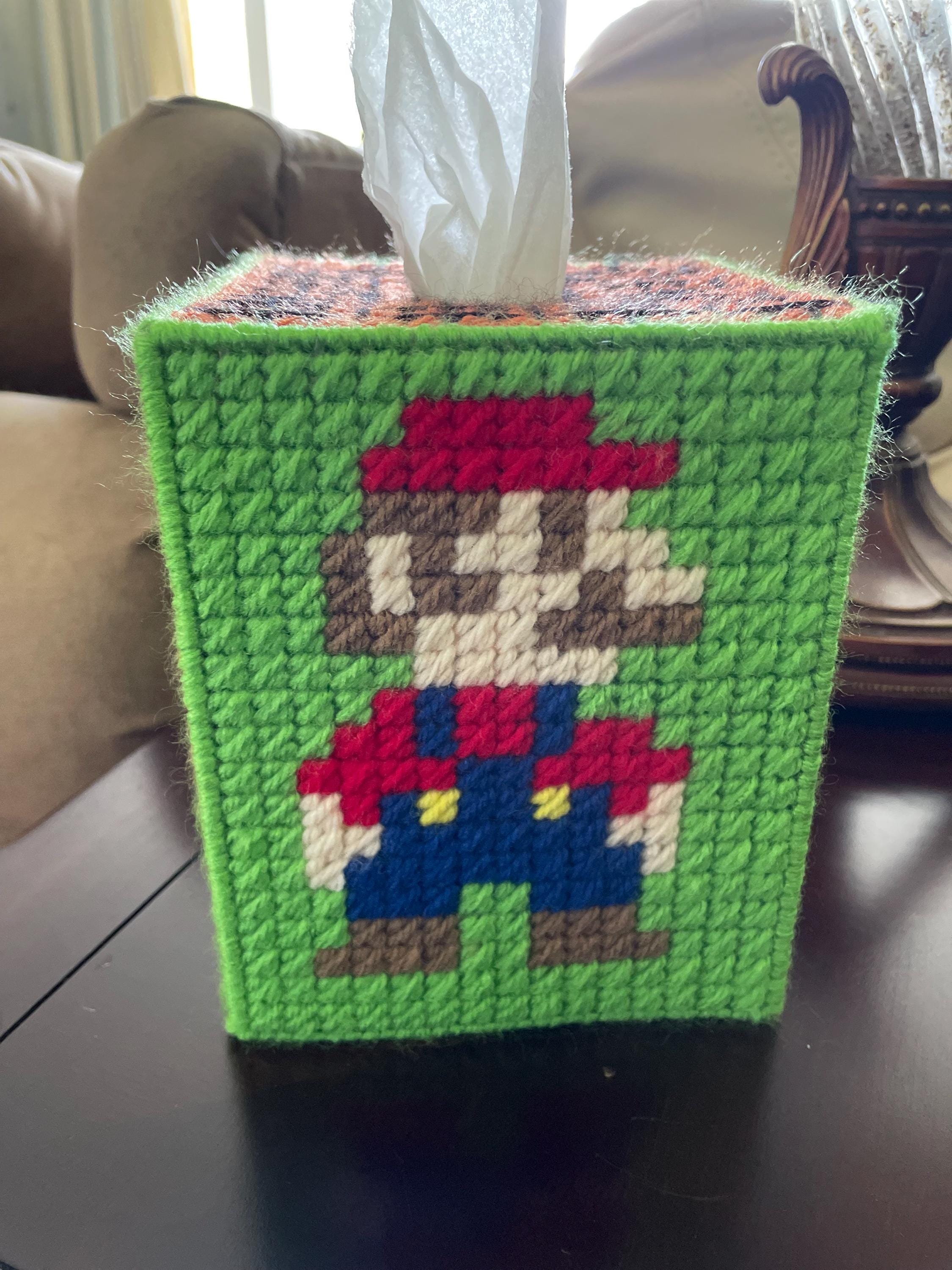 Handmade Super Mario Brothers Inspired Tissue Box Cover, Gaming Decor ...