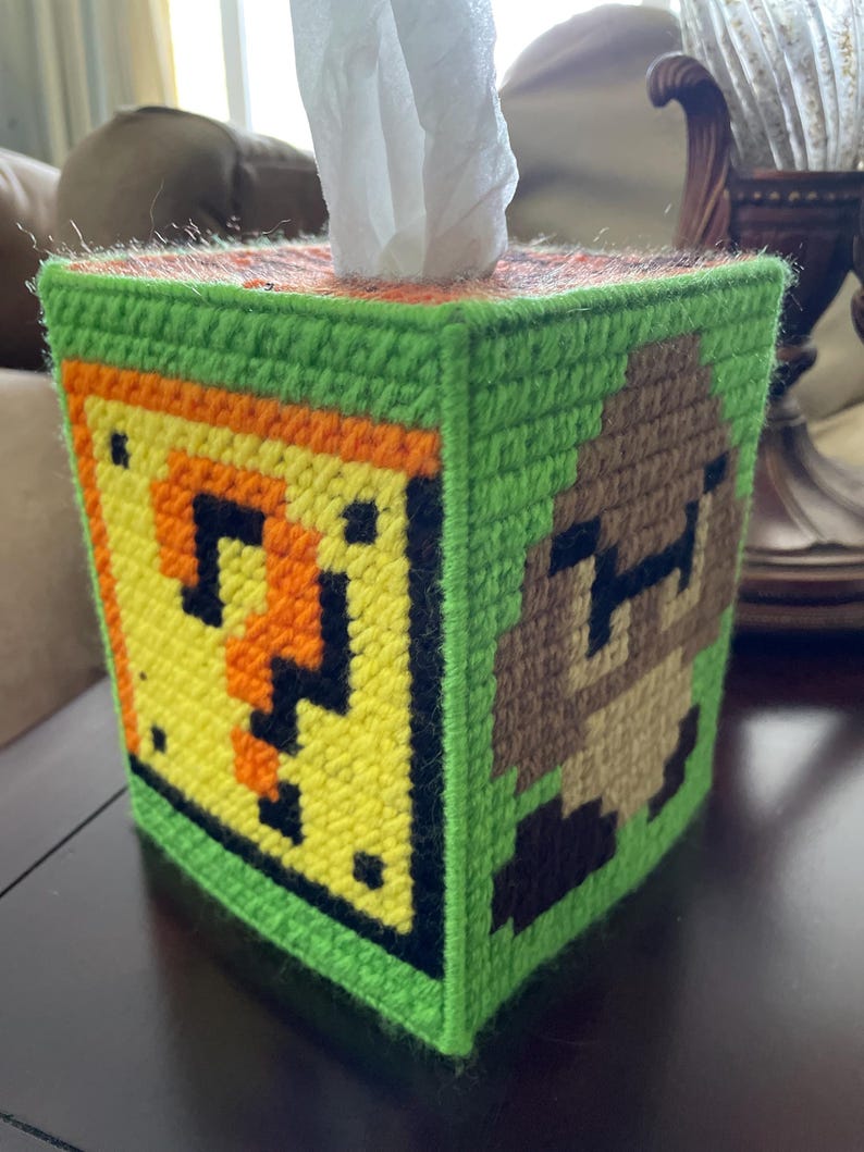 Handmade Super Mario Brothers Inspired Tissue Box Cover, Gaming Decor ...