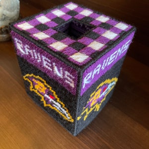 Handmade Baltimore Ravens Tissue Box Cover, Football Fan Gift, Ravens ...