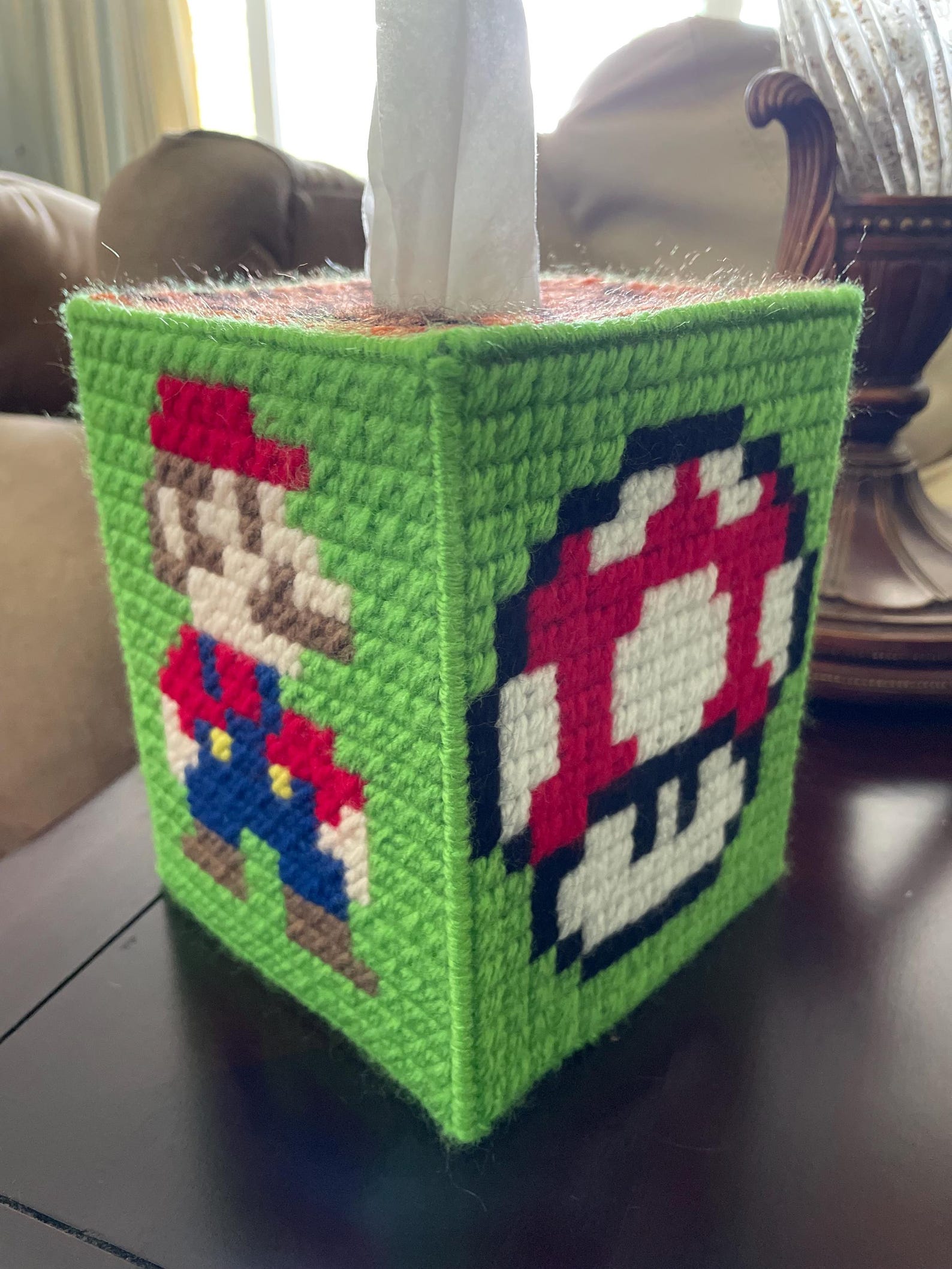 Handmade Super Mario Brothers Inspired Tissue Box Cover, Gaming Decor ...