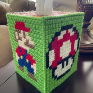 Handmade Video Game Inspired Tissue Box Cover, Gaming Decor, Gamer Gift ...