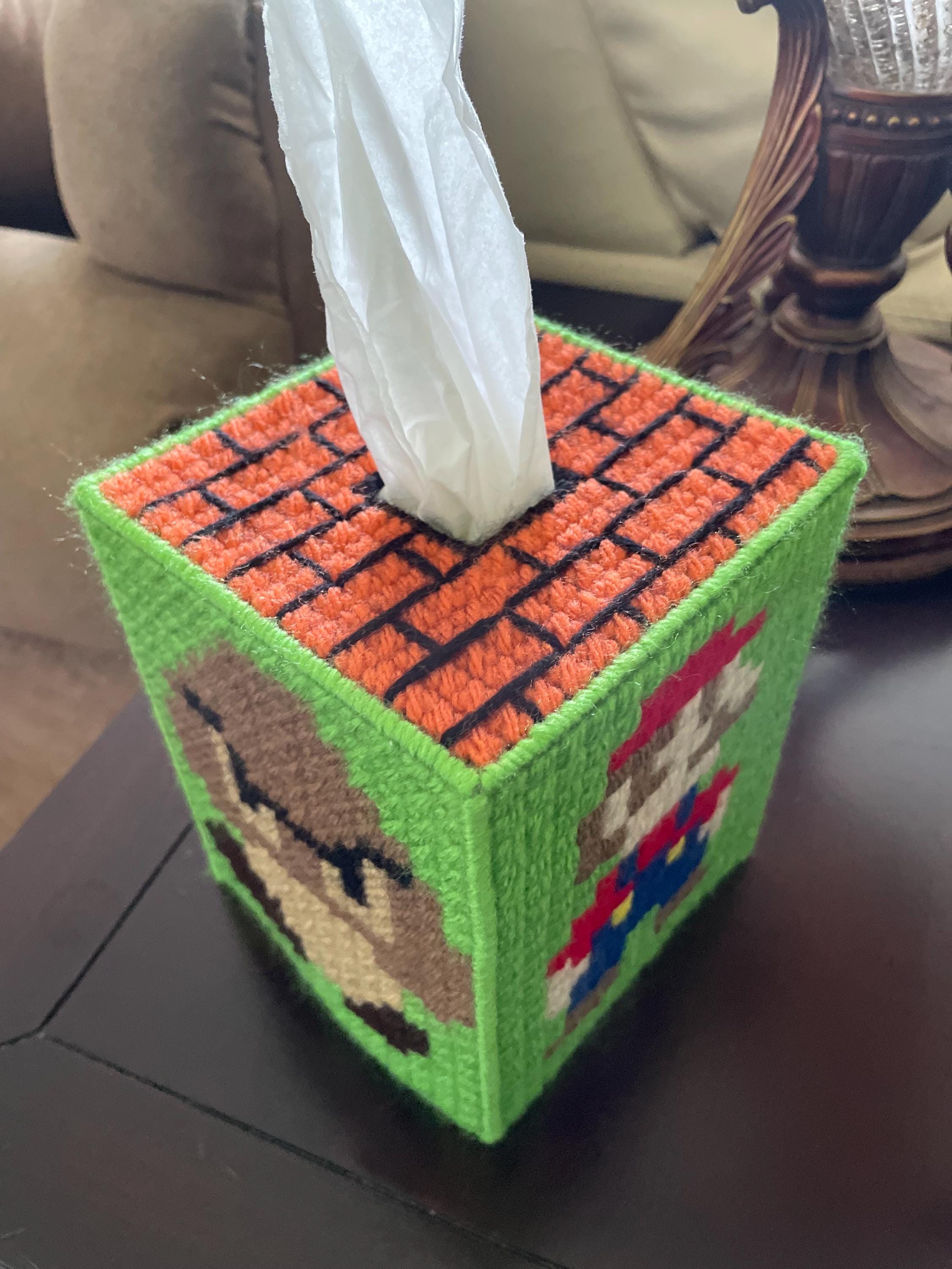 Handmade Super Mario Brothers Inspired Tissue Box Cover, Gaming Decor ...