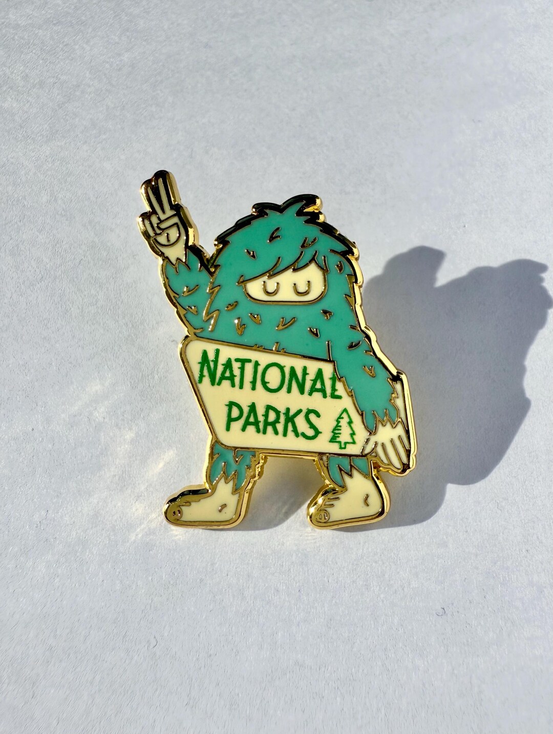 National Parks Bigfoot Enamel Pin - Hiker Gift - Etsy