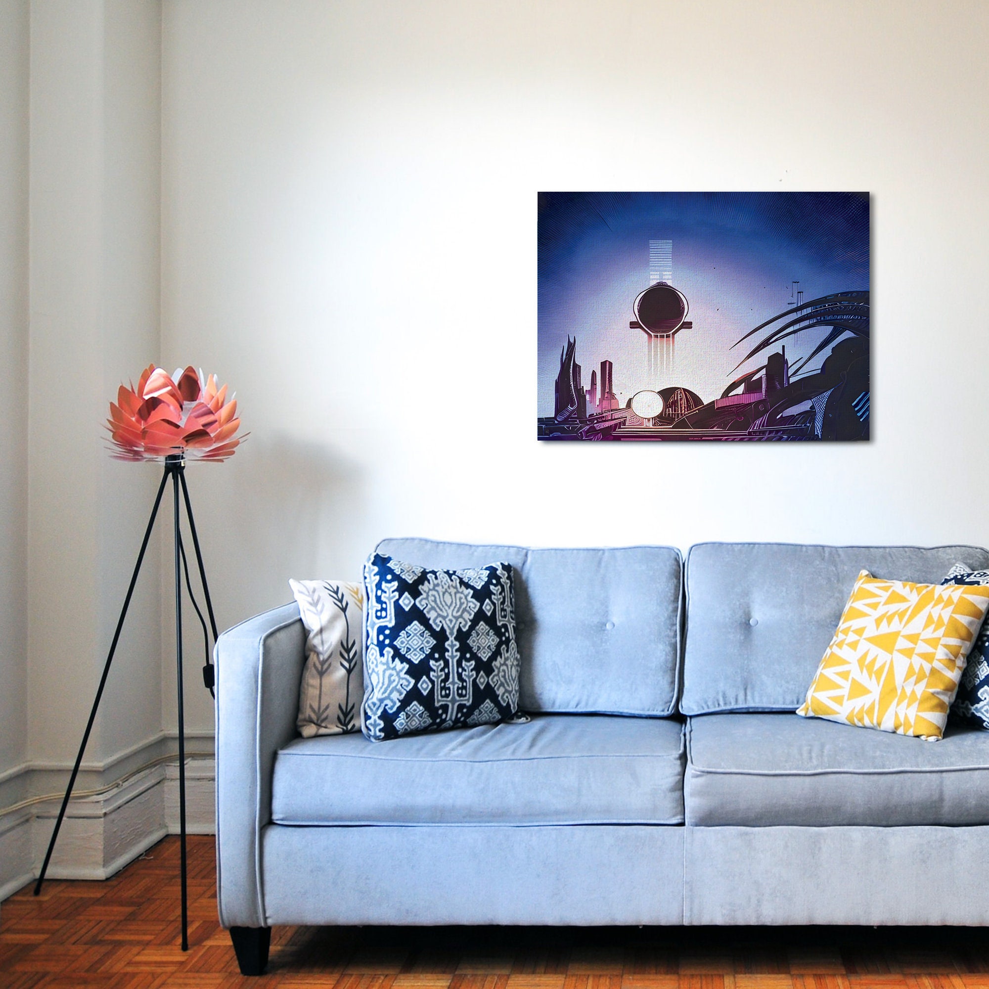 4x Robots & Sci-fi Themed T-rex Atmospheric Printable Artwork Digital ...