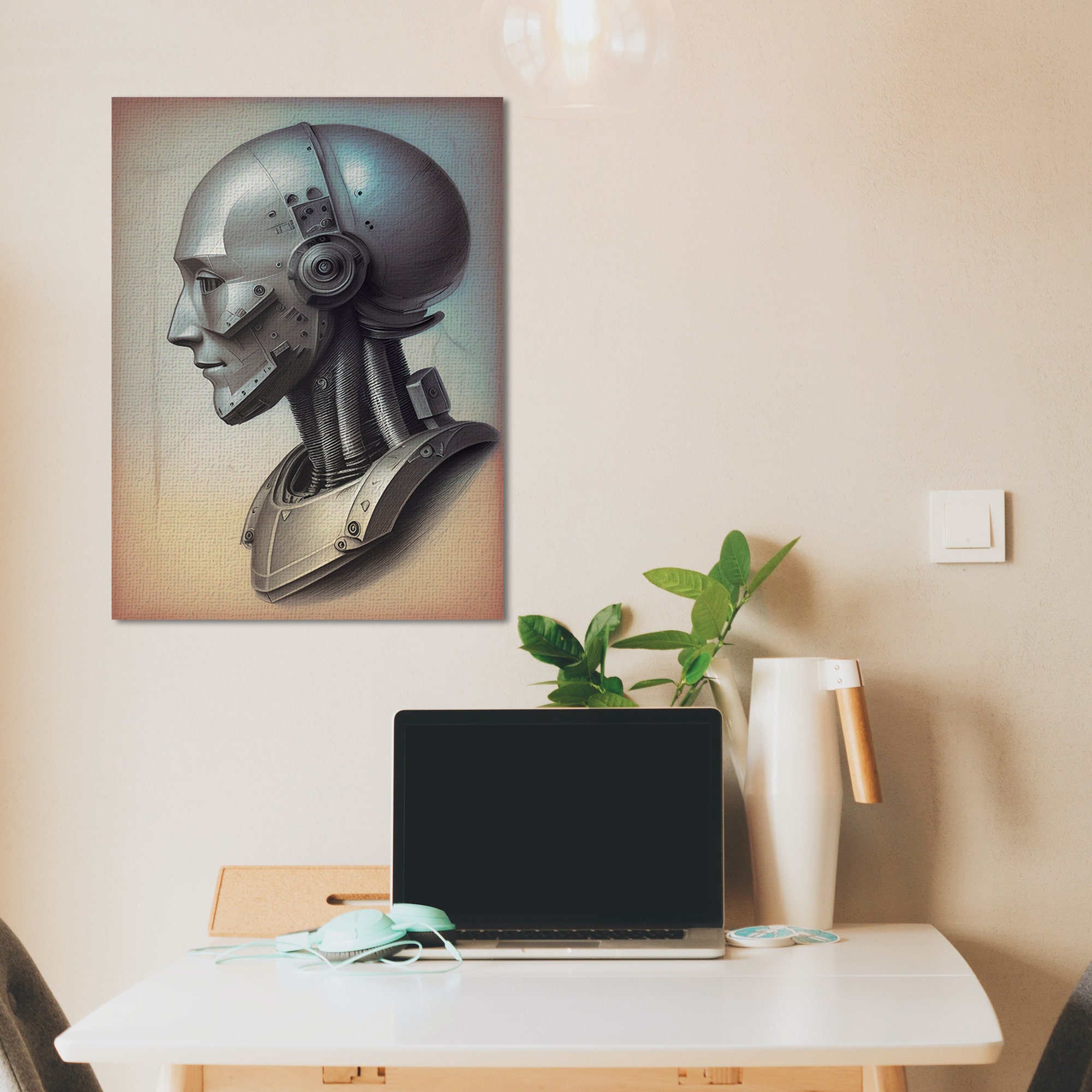 4x Robots & Sci-fi Themed Retro Steam-punk Bust Portraits - Etsy