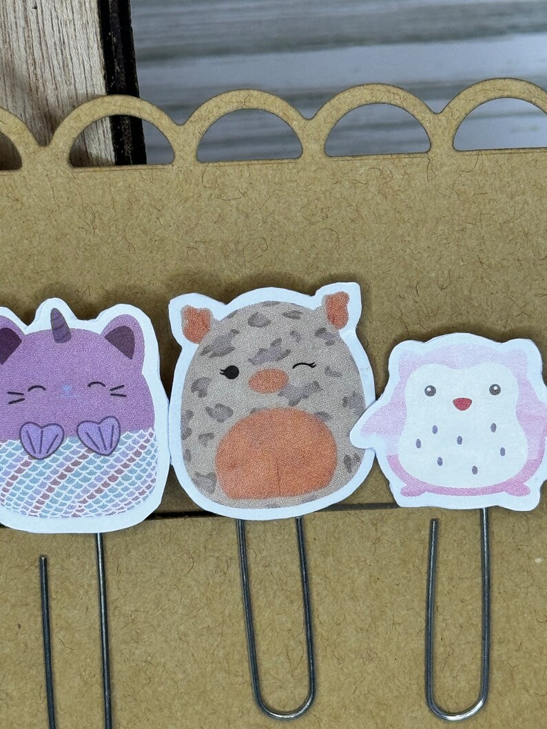 Cute Cartoon Paper Clips | Planner Clips | Back to School, Bookmarks ...