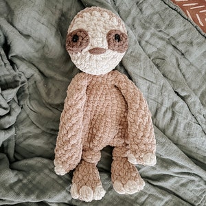Sloth Knotted Snuggler Lovey Crochet - Etsy