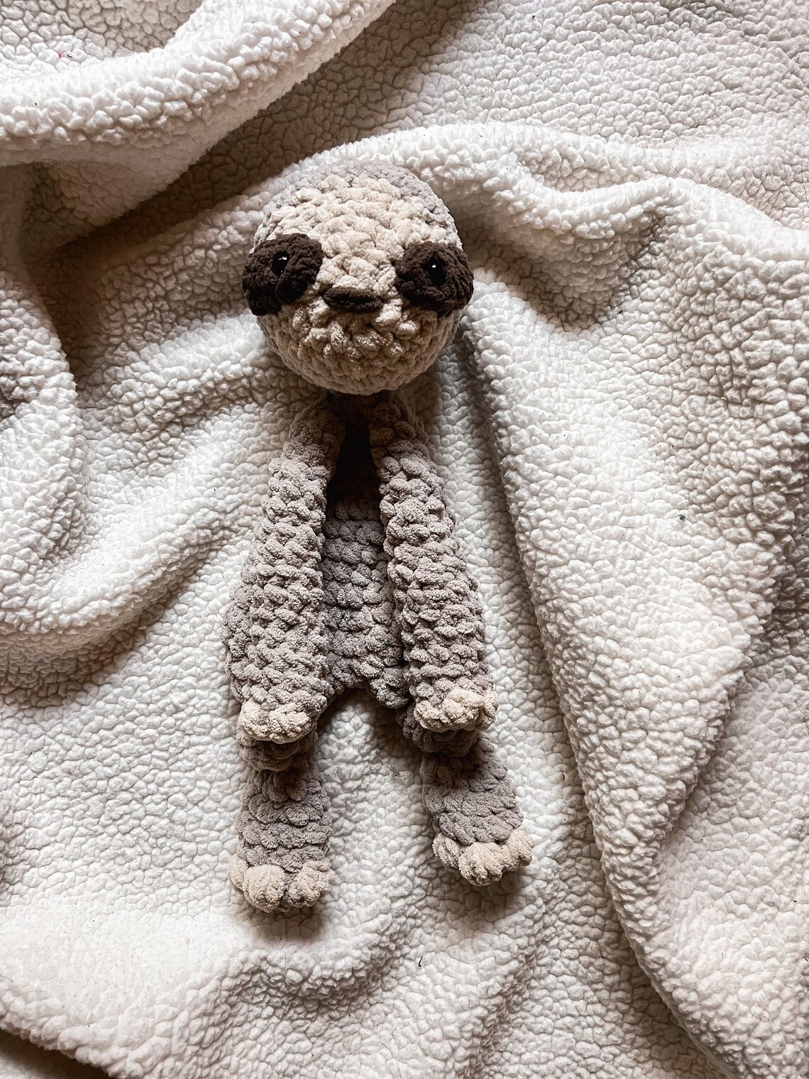 Sloth Knotted Snuggler Lovey Crochet - Etsy