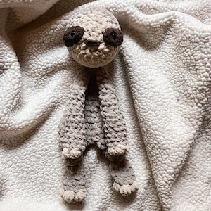 Sloth Knotted Snuggler Lovey Crochet - Etsy