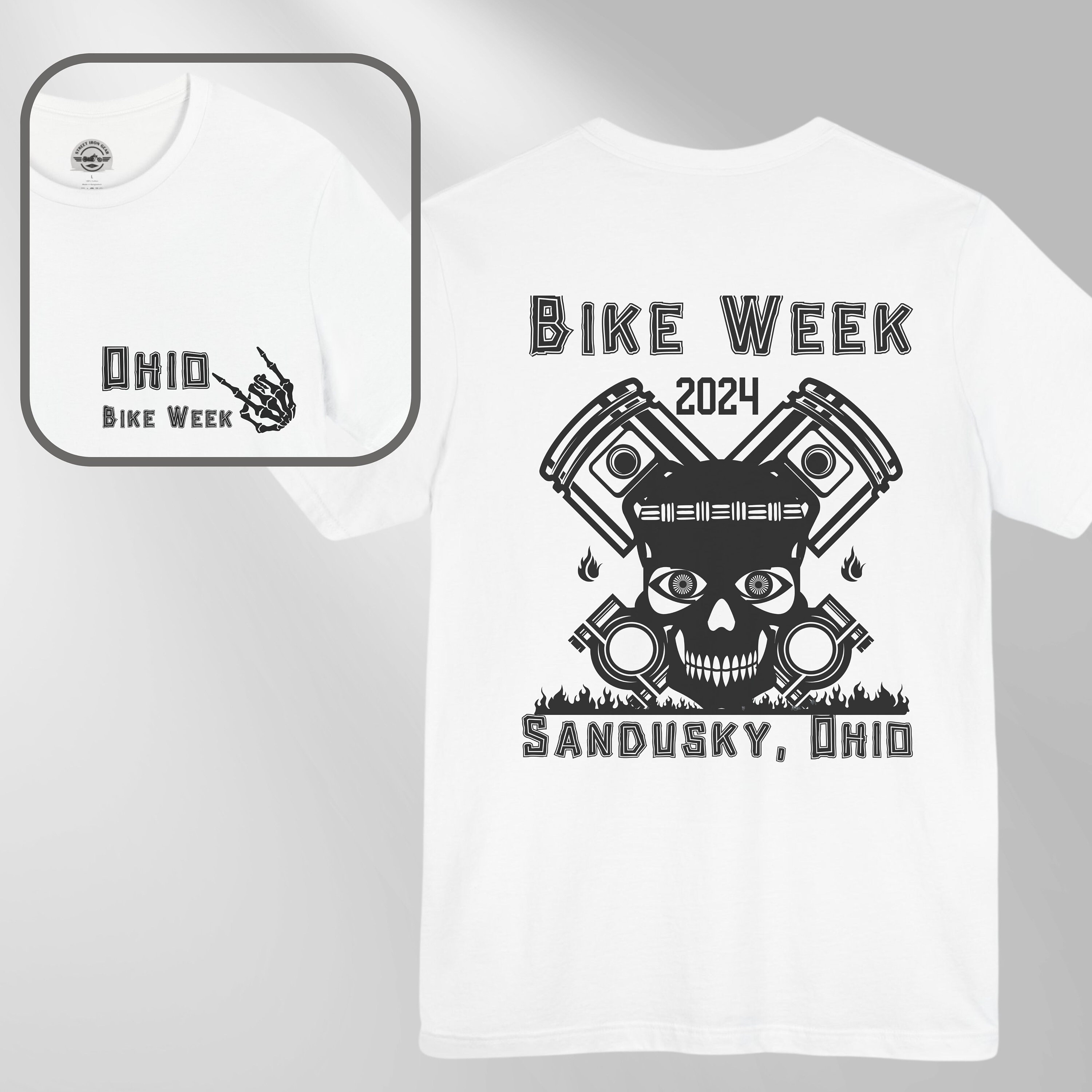Ohio Bike Week 2024 Shirt, Tiki Skull Tee, Motorcycle Rally Shirt, Ohio ...