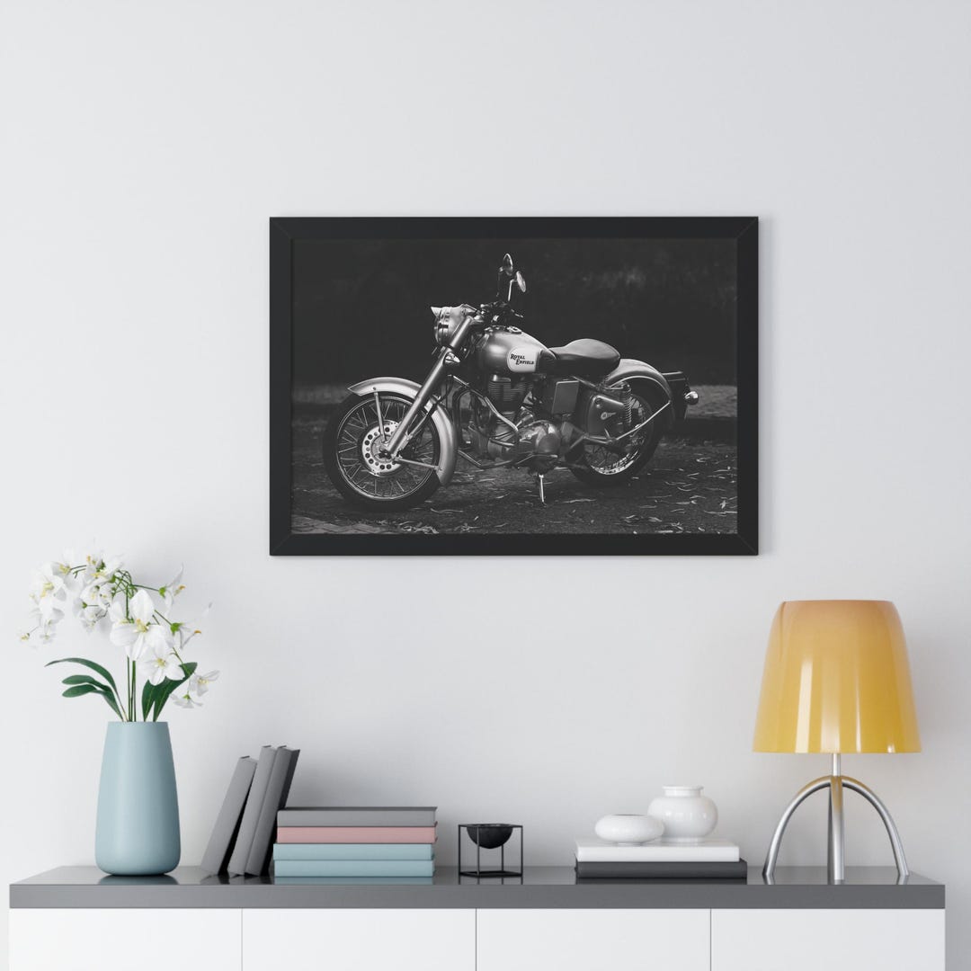 Royal Enfield Motorcycle Framed Photo Print Gift for Rider Dad | Biker ...