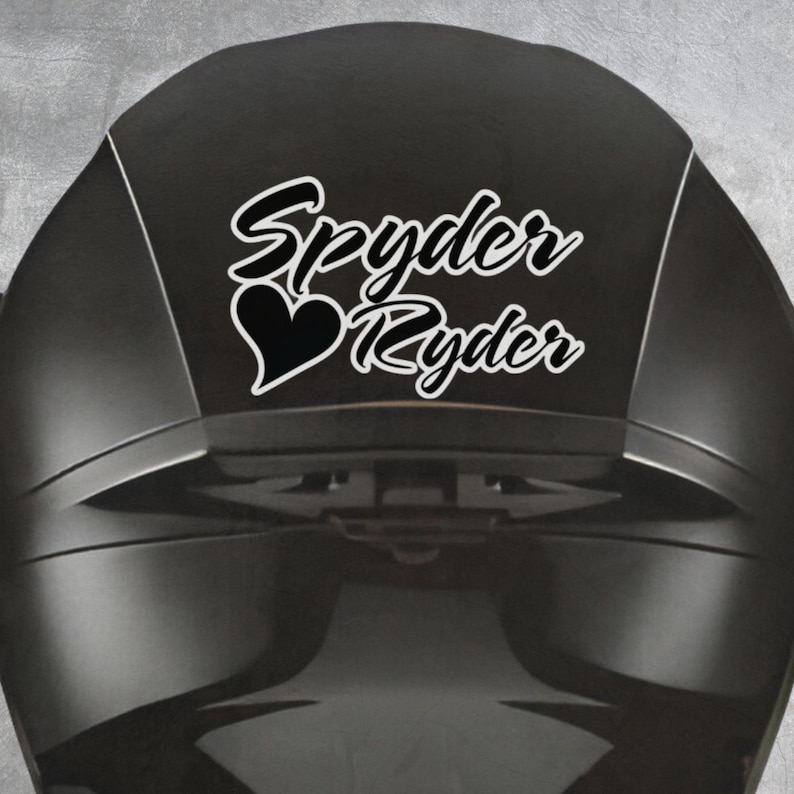 Spyder Ryder Heart Decal: Boho Motorcycle Helmet Sticker - Etsy