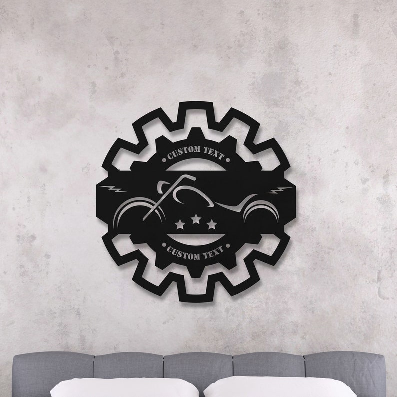 Custom Motorcycle Metal Wall Art,personalized Skull Name Sign ...
