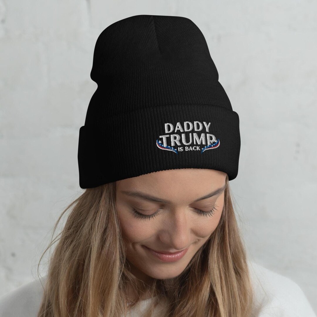 Daddy Trump Embroidered Beanie: MAGA Gift for American Patriot - Etsy