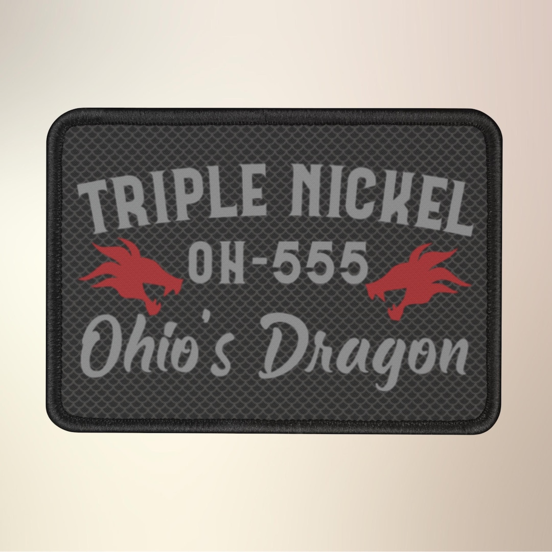 Triple Nickel OH-555 Patch: Ohio's Dragon Motorcycle Gift - Etsy