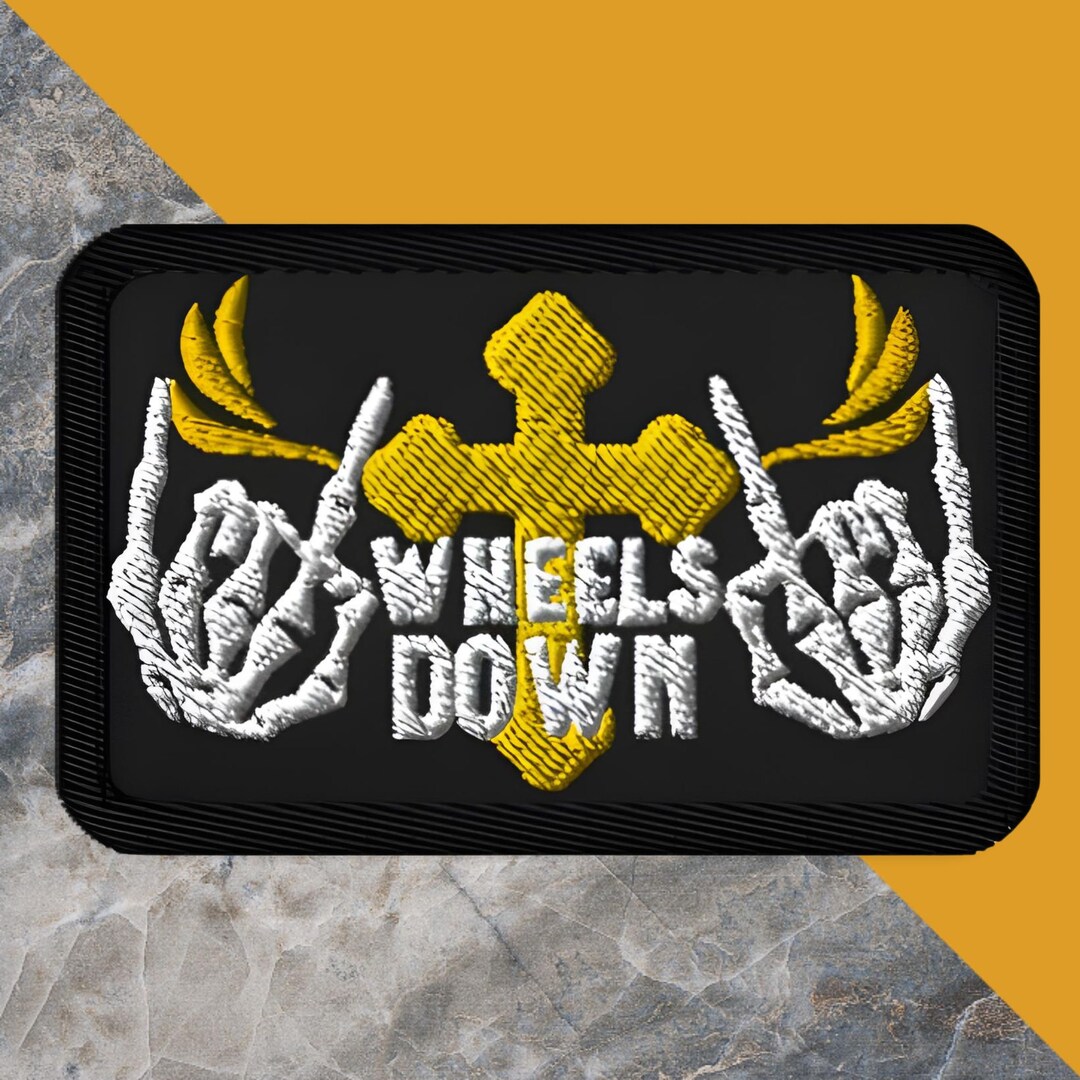 Skull & Cross Biker Embroidered Patch, Biker Vest Patch, Applique Patch ...