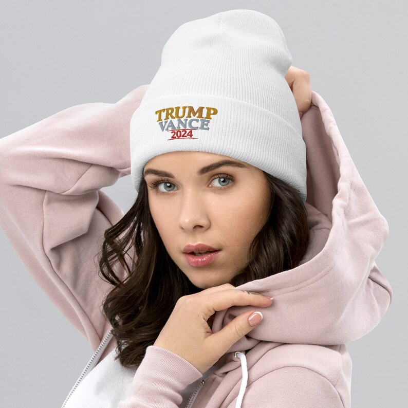 Trump Vance 2024 Embroidered Beanie: Republican Knit Hat - Etsy