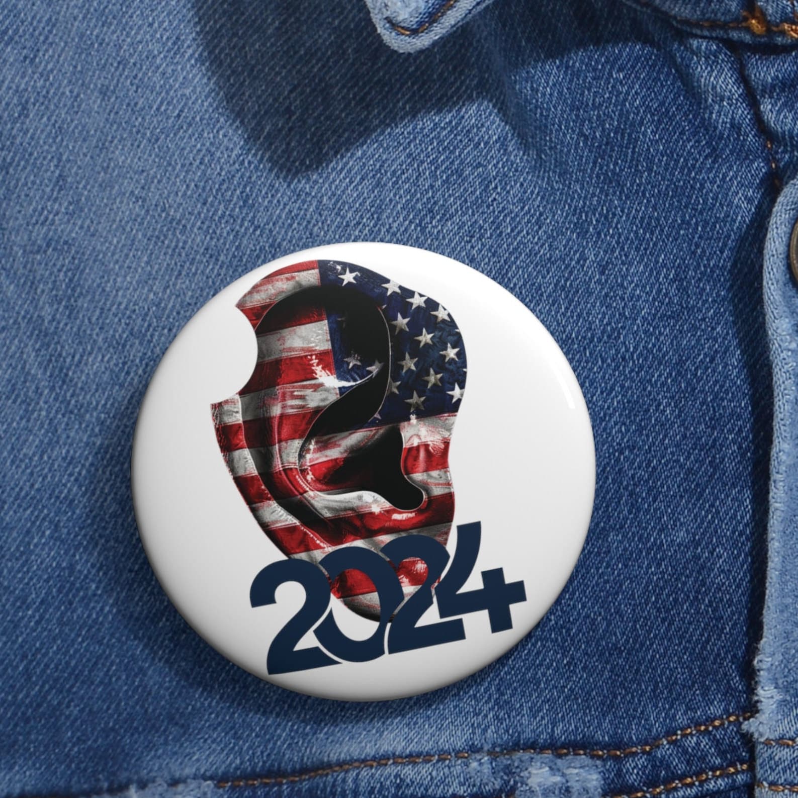 The Ear 2024 Pin, Donald Trump Election Pin, MAGA Pin, Republican ...