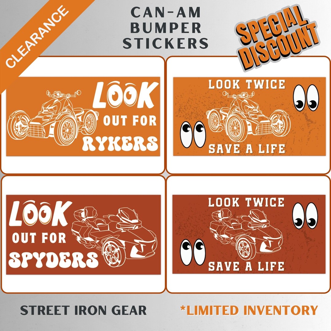 Can-am Spyder & Ryker Bumper Stickers: Roadster Decals - Etsy