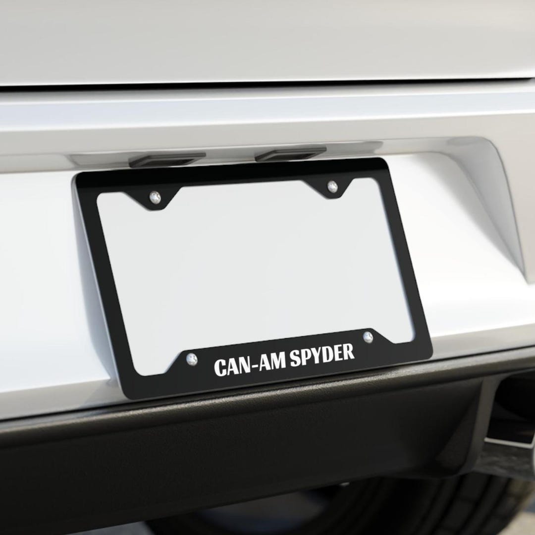 Can-am Spyder License Plate Frame: Custom Color Aluminum Car Accessory ...