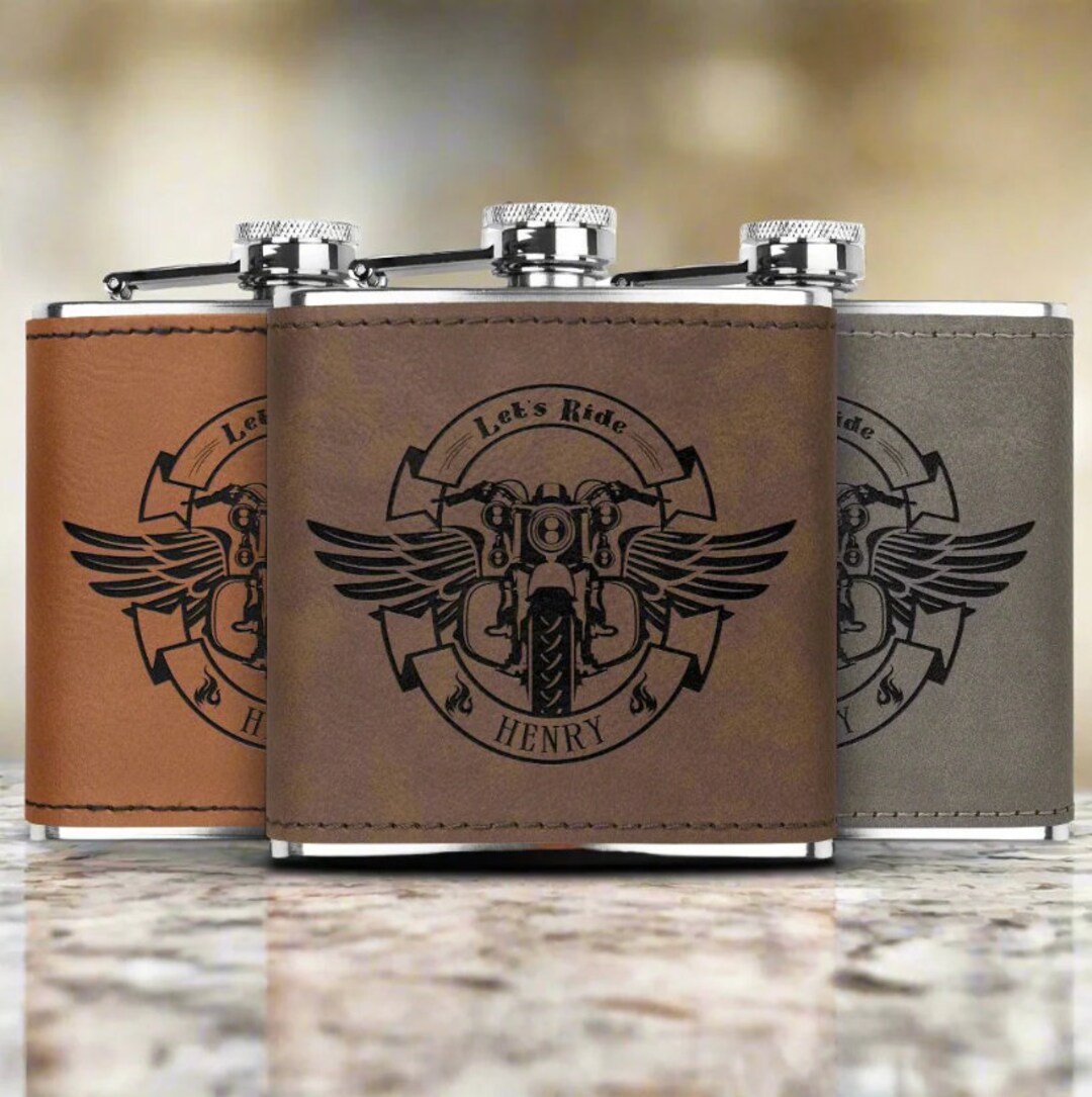 Personalized Flask for Him, Custom Name Laser Engraved Flask, Gift for ...