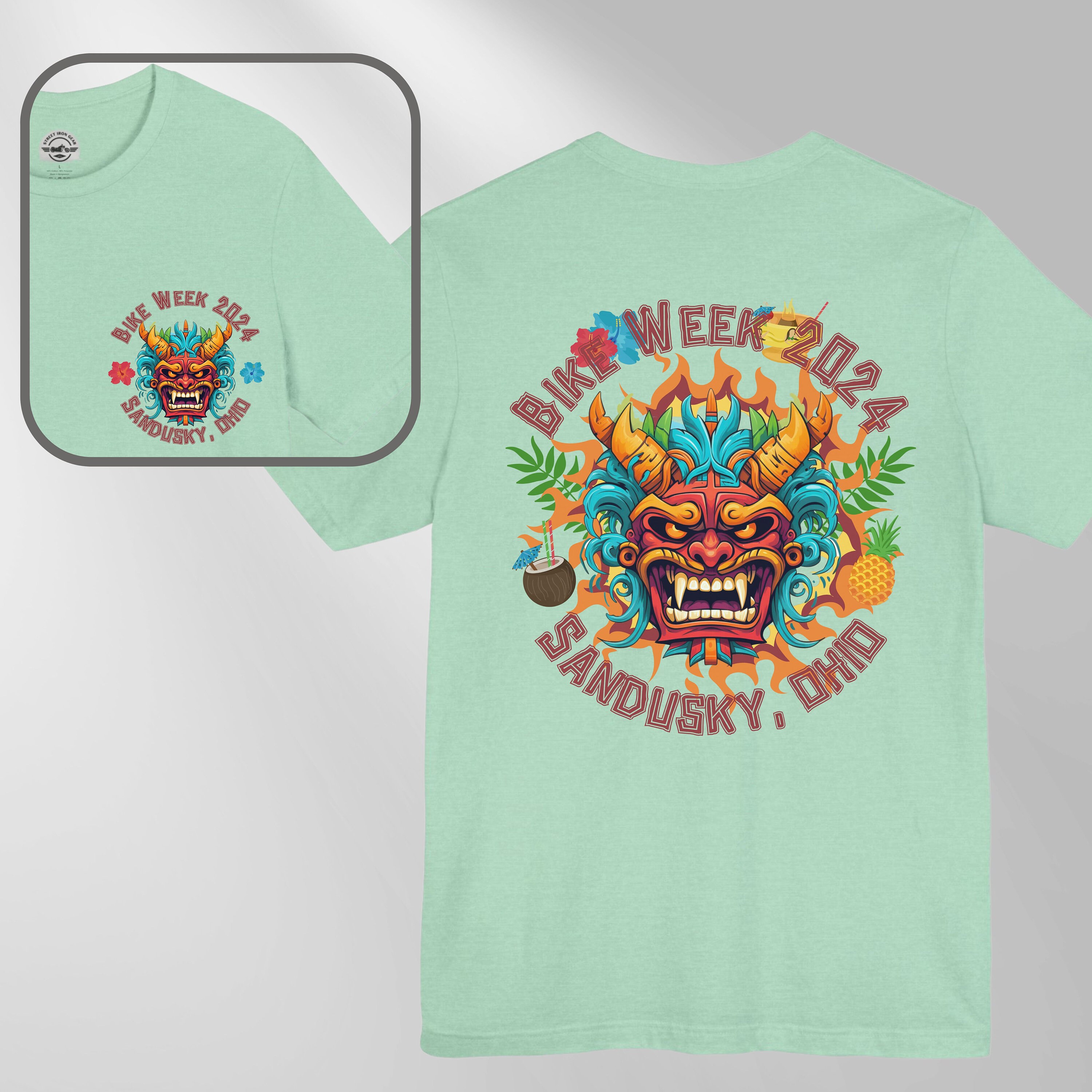 Ohio Bike Week 2024 Shirt, Tiki Demon T Shirt, Tropical Motorcycle ...