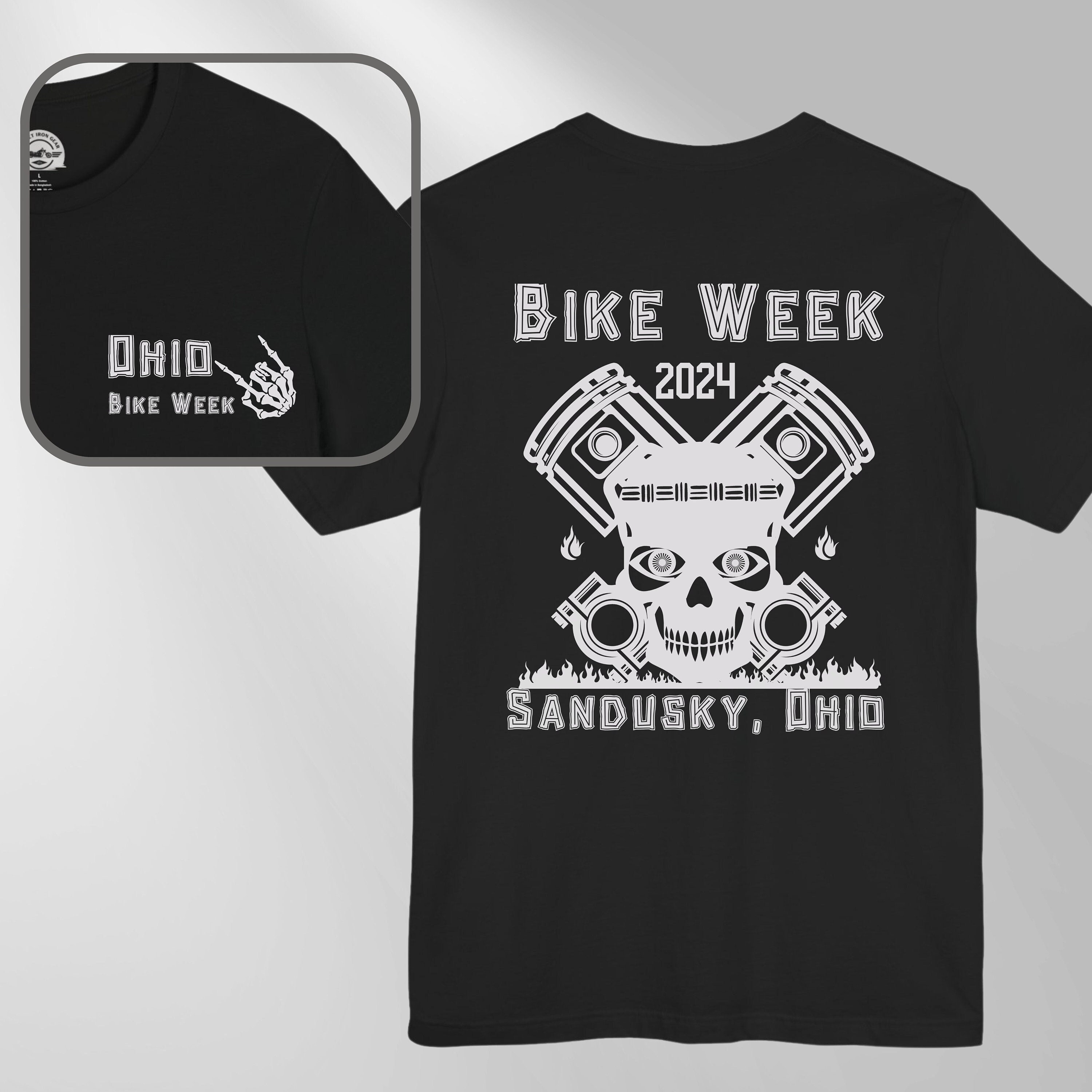 Ohio Bike Week 2024 Shirt, Tiki Skull Tee, Motorcycle Rally Shirt, Ohio ...