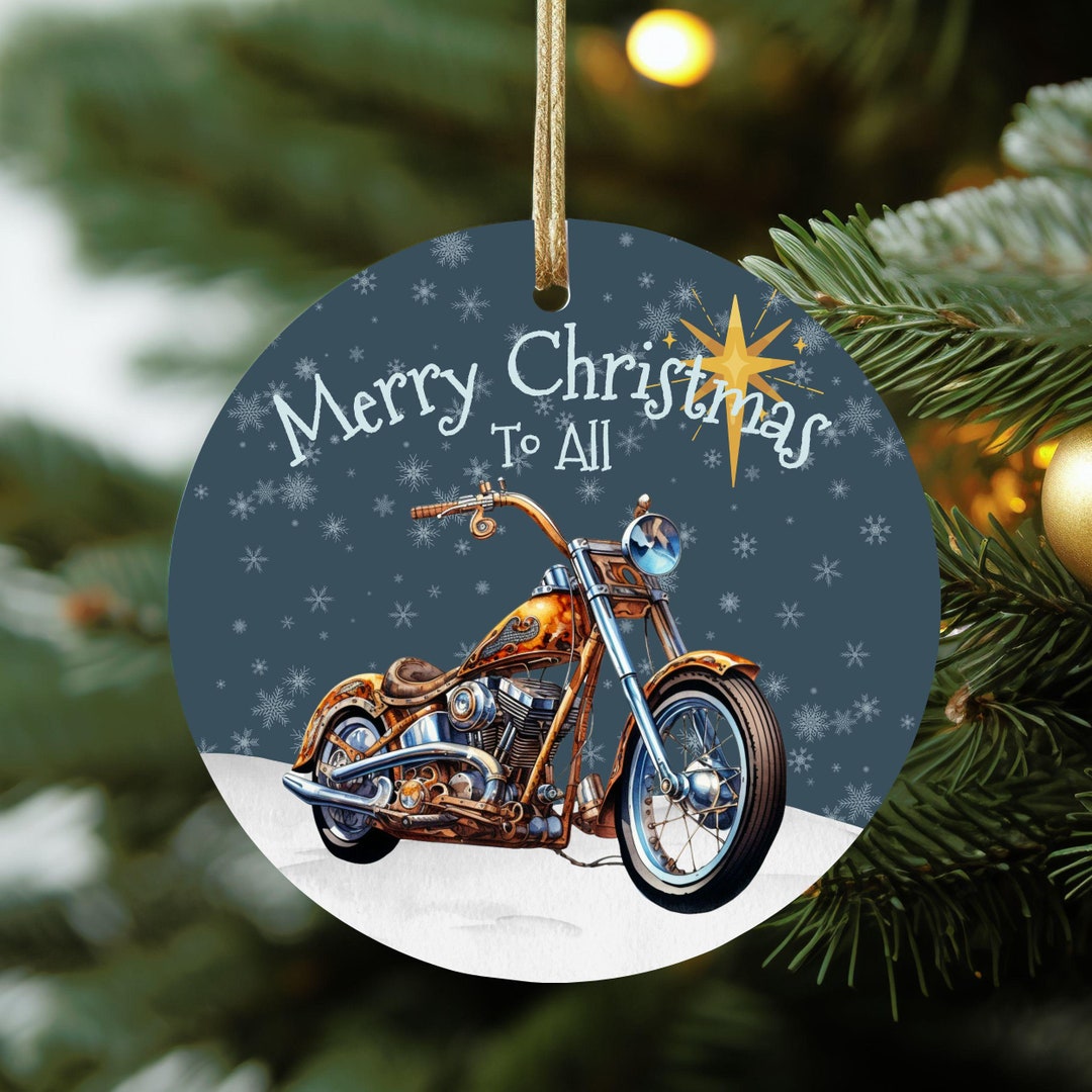 Vintage Hog Motorcycle Aluminum Christmas Ornament Biker Gift for ...