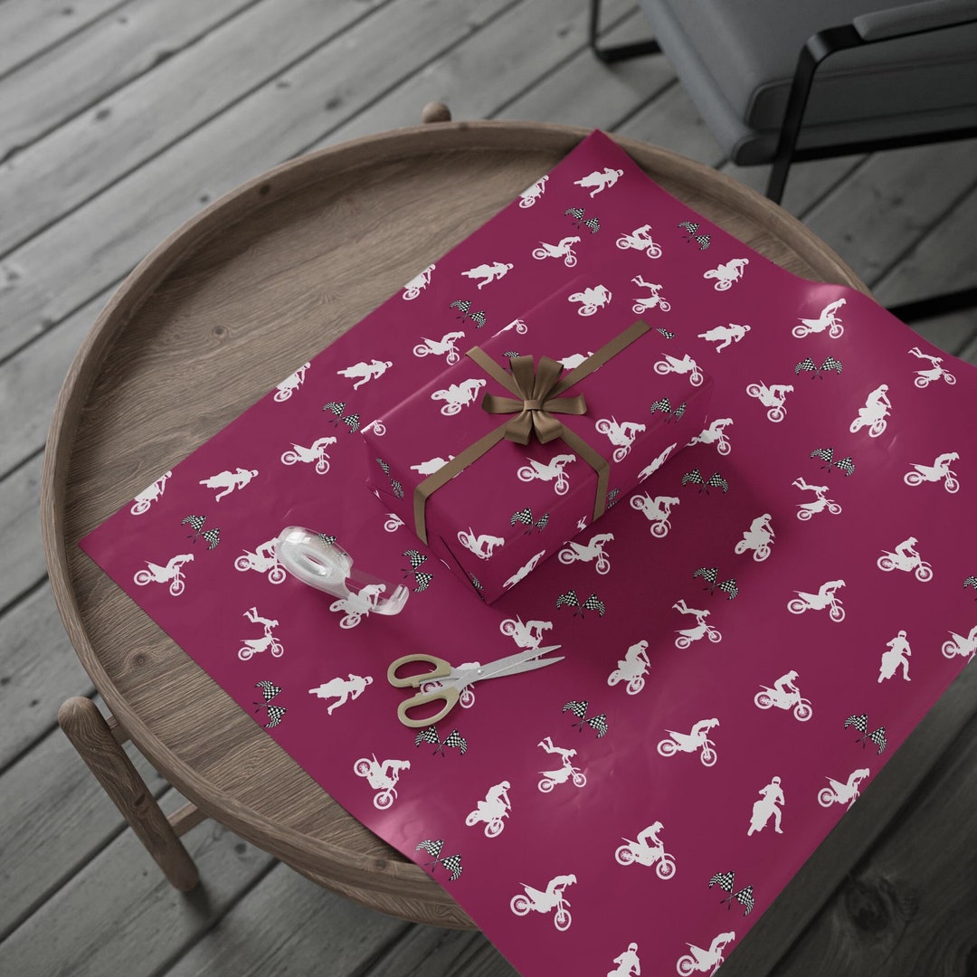 Motocross Gift Wrapping Paper, Motorcycle Theme, Birthday & Holiday - Etsy
