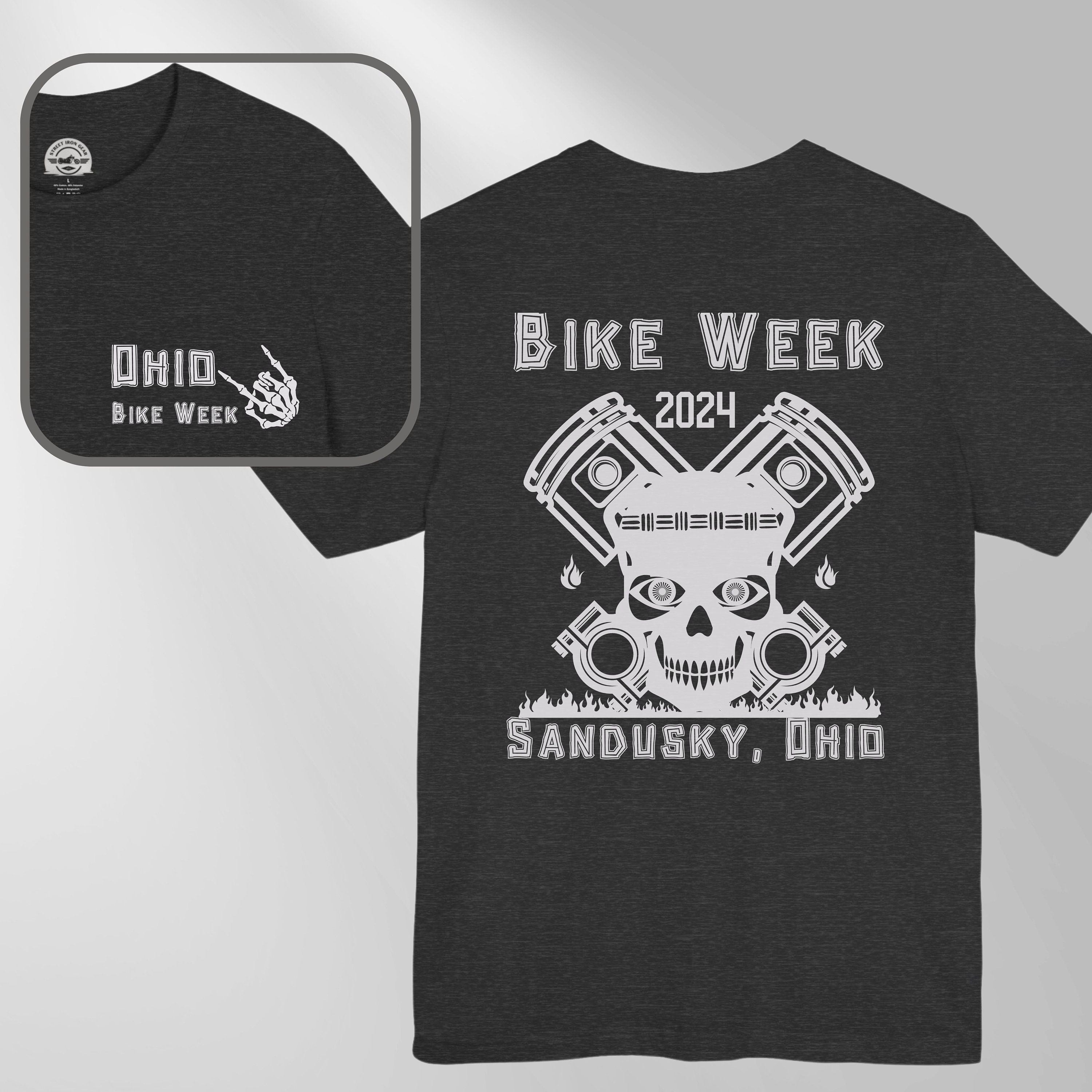 Ohio Bike Week 2024 Shirt, Tiki Skull Tee, Motorcycle Rally Shirt, Ohio ...
