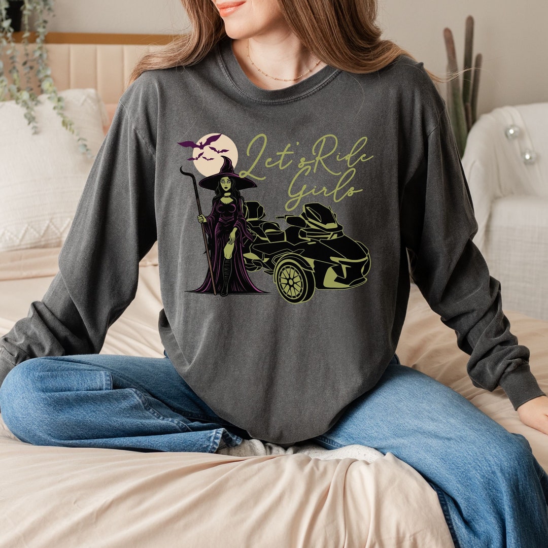 Can-am Spyder Halloween T-shirt: Spooky Witch Motorcycle Ride - Etsy