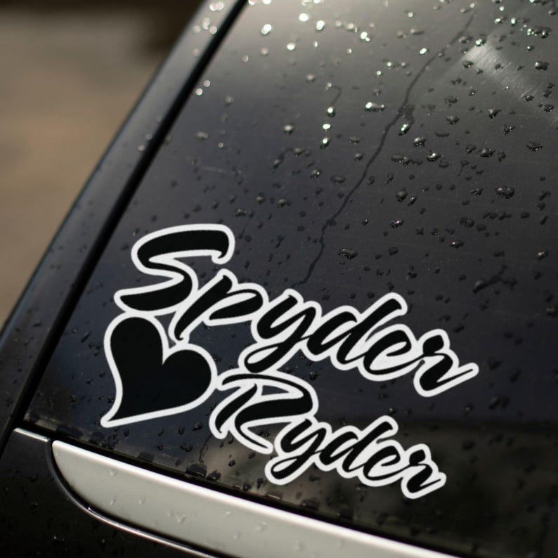 Spyder Ryder Heart Decal: Boho Motorcycle Helmet Sticker - Etsy