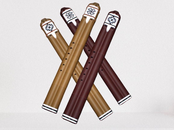 Double Flute / Drone Flute / Native American Style Flute - Key of F# ...